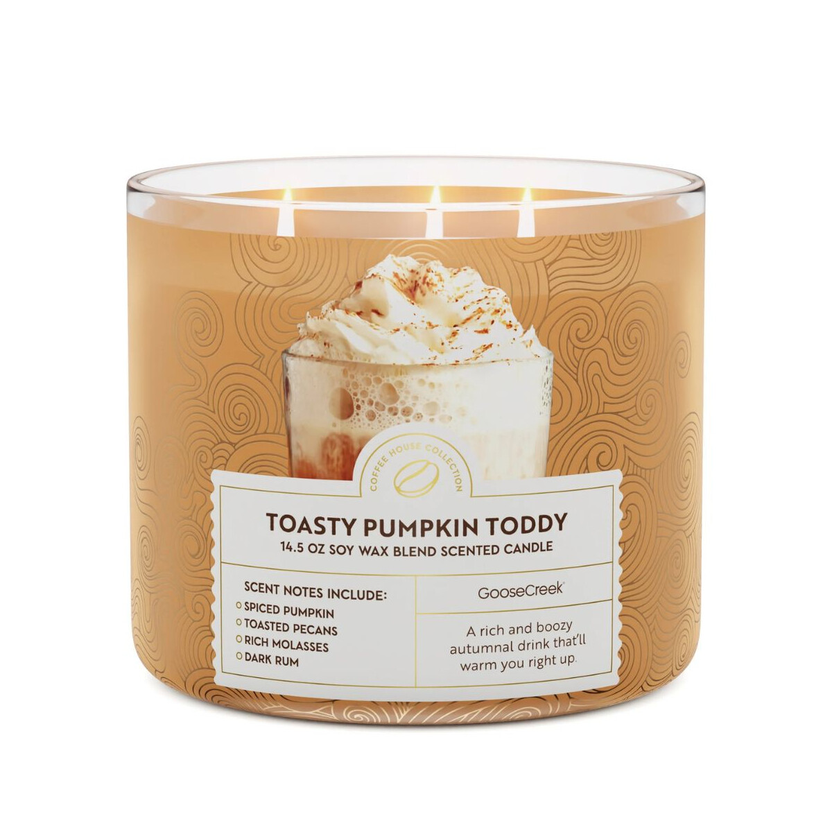 Toasty Pumpkin Toddy 3-Docht-Kerze 411g - Duftundraum.de - Europas gr